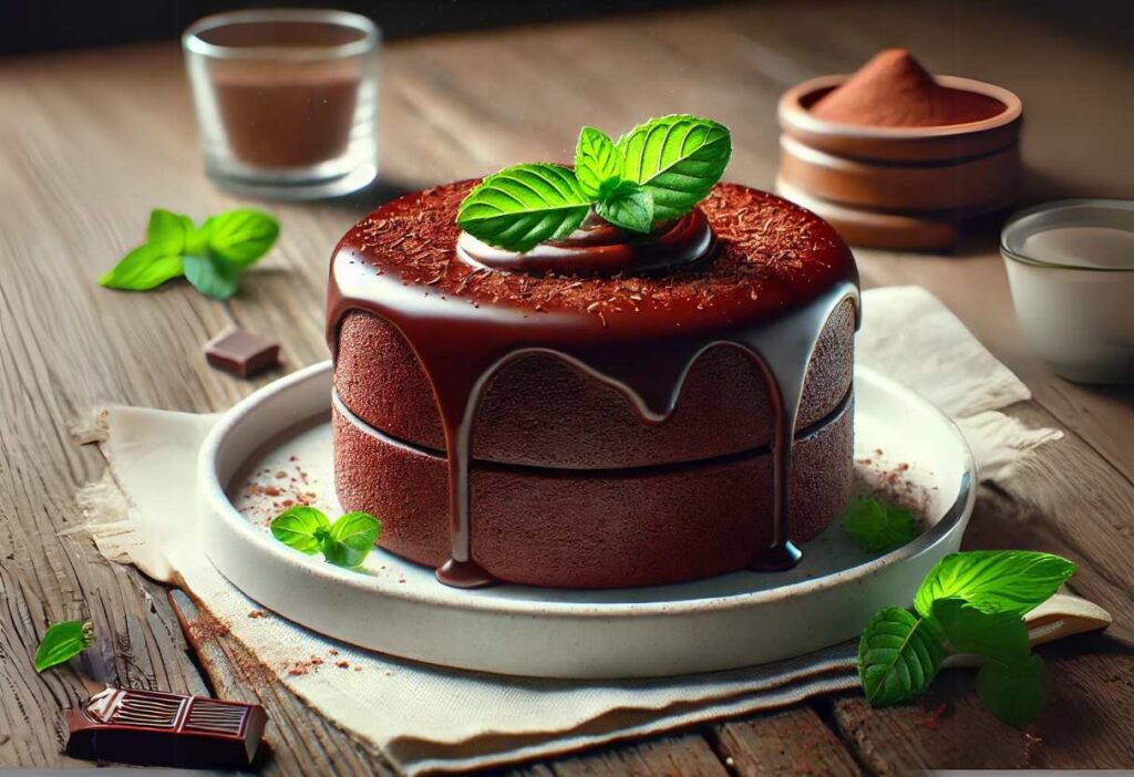 Bolo de chocolate fit com aveia e cacau